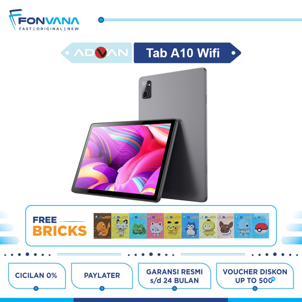 Jual Advan Tab A10 WIFI 4GB/64GB Android 14 | 10.1 Inch HD IPS 1280*800 ...