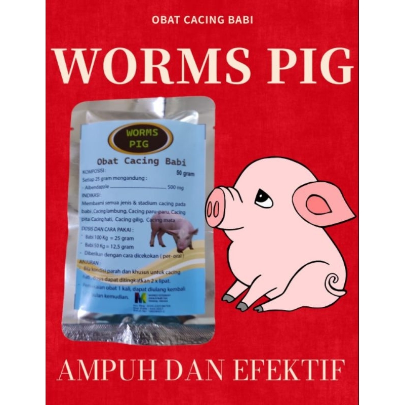 Jual Worms Pig Obat Cacing Babi 50 gram | Shopee Indonesia