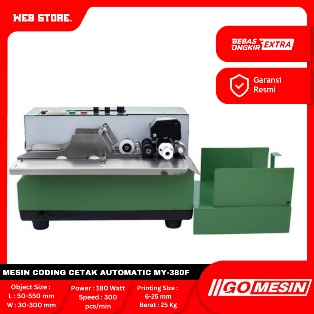 Jual Mesin Coding Automatic Cetak Expired Date Produksi MY-380F GOMESIN ...