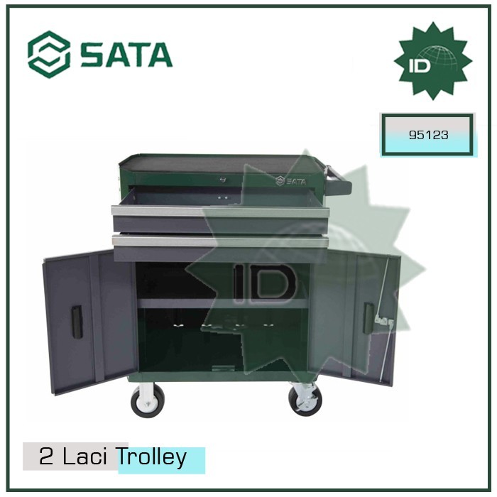 Jual SATA 2 DRAWER TROLLEY 95123 DRAWER TOOL TROLLEY / CART SATA TOOLS ...