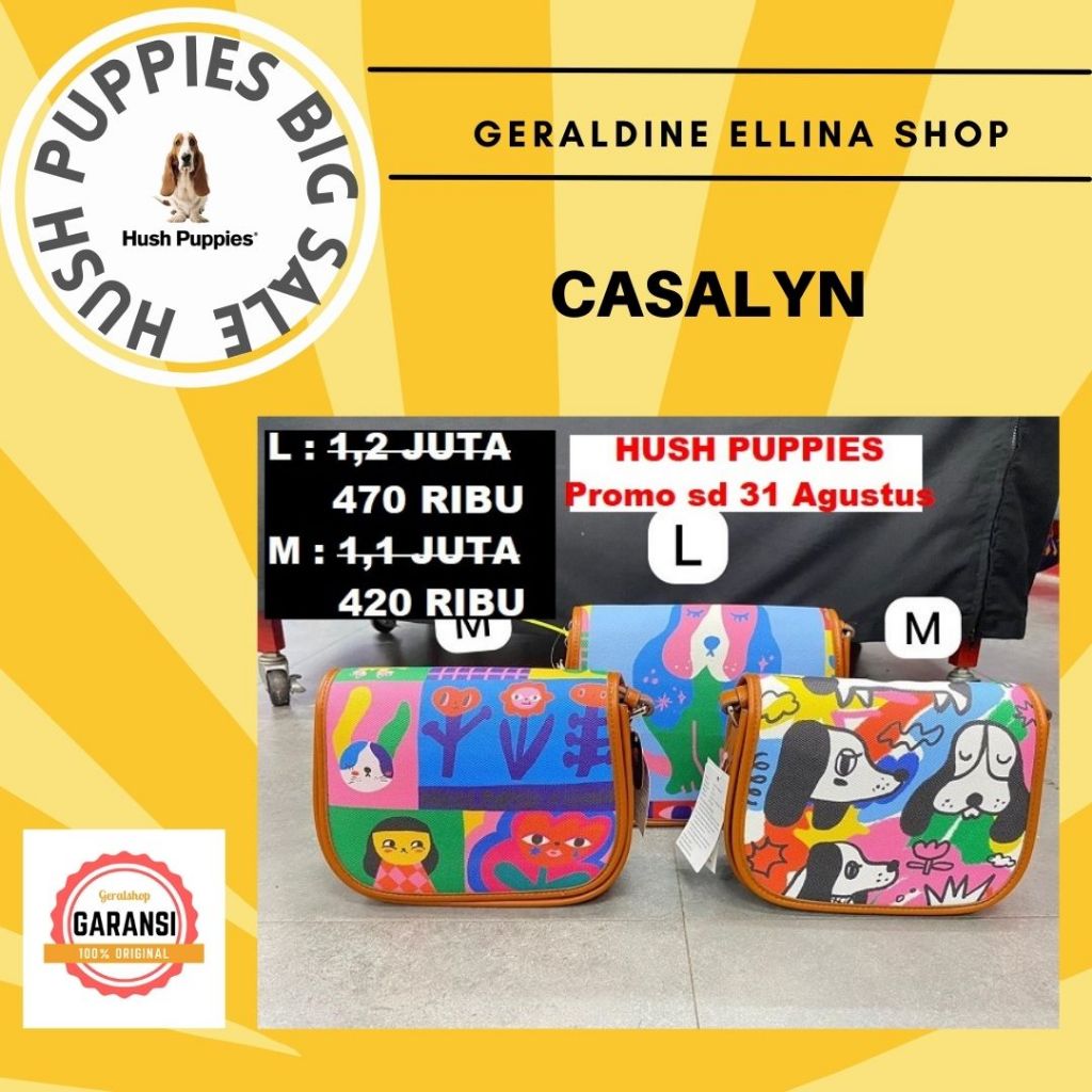 Jual Tas selempang sling bag Hush Puppies sale 100% original seri CASALYN | Shopee Indonesia