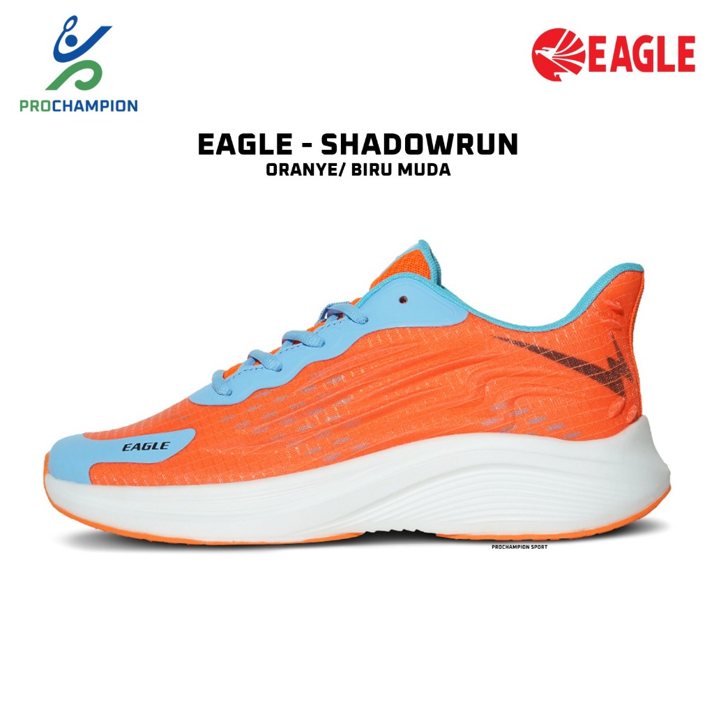 Jual New ! Sepatu Lari / Running Original Eagle Shoes SHADOWRUN Oranye Biru Muda | Shopee Indonesia