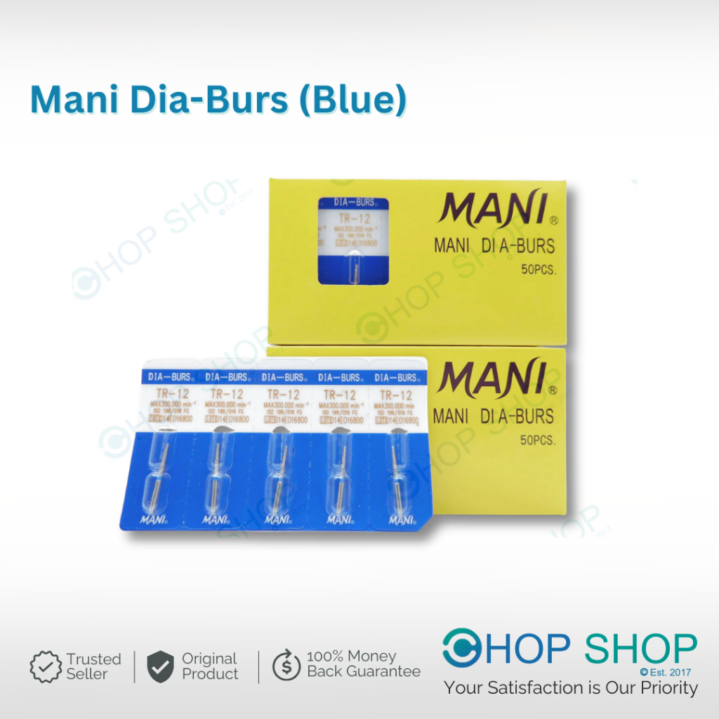 Jual MANI BUR Mani Dental Diamond Bur BLUE Type TF TF-S TC TC-S SF SR ...