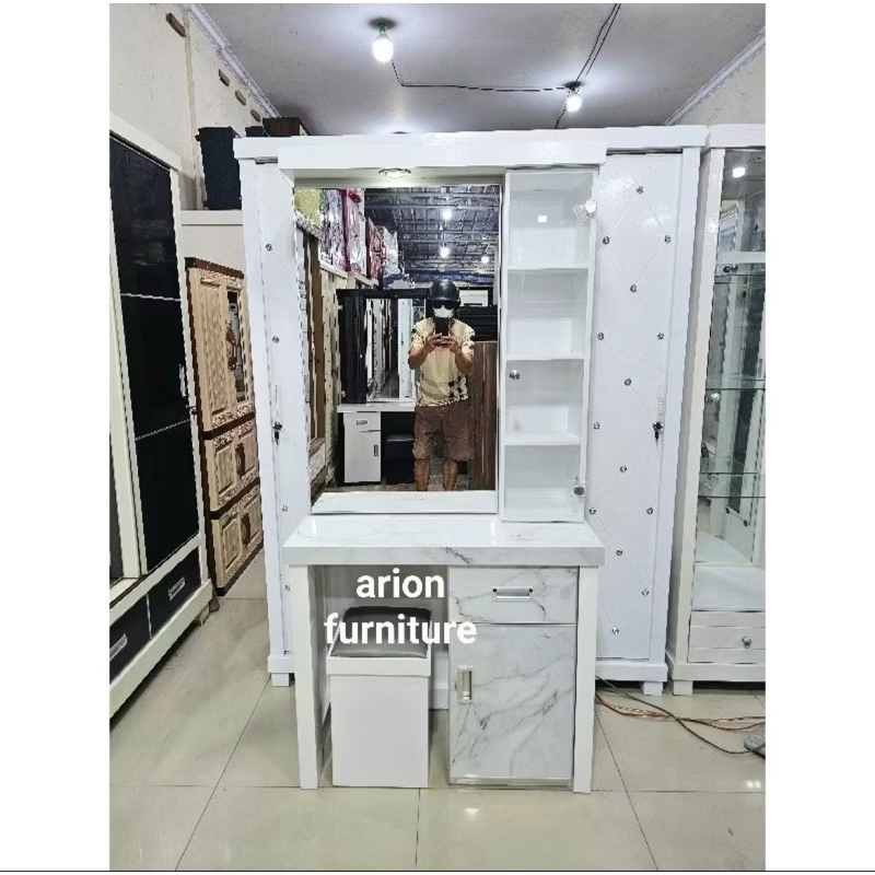 Jual Meja Rias HPL PINTU SLEDING / Lemari kosmetik KAYU BLOCKTEACK ...