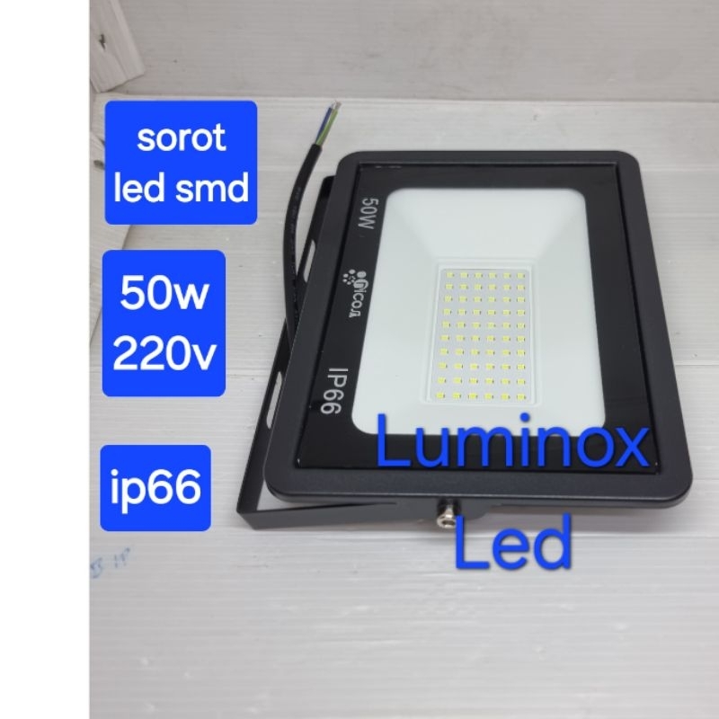 Jual lampu sorot led slim 50 watt 50w tembak led 50watt / flood light 50 w outdoor 220volt smd ...