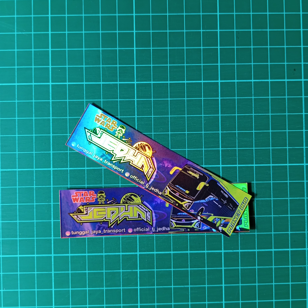 Jual Stiker Bis Jedha Tunggal Jaya Planet Bus Asli Gerasi Hologram ...