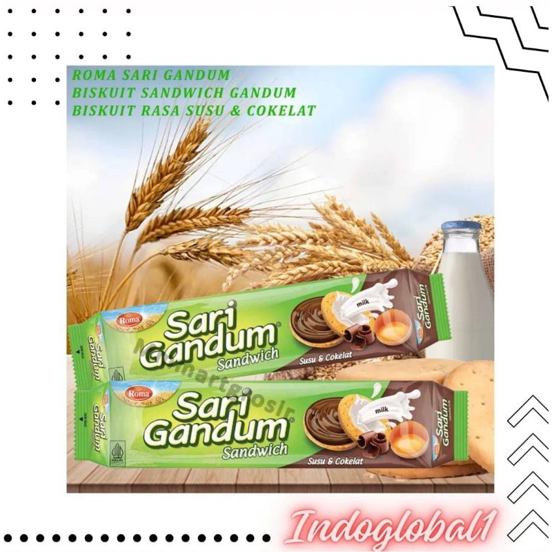 Jual ROMA SARI GANDUM COKLAT 108 G (1 CTN= 24 PCS) | Shopee Indonesia