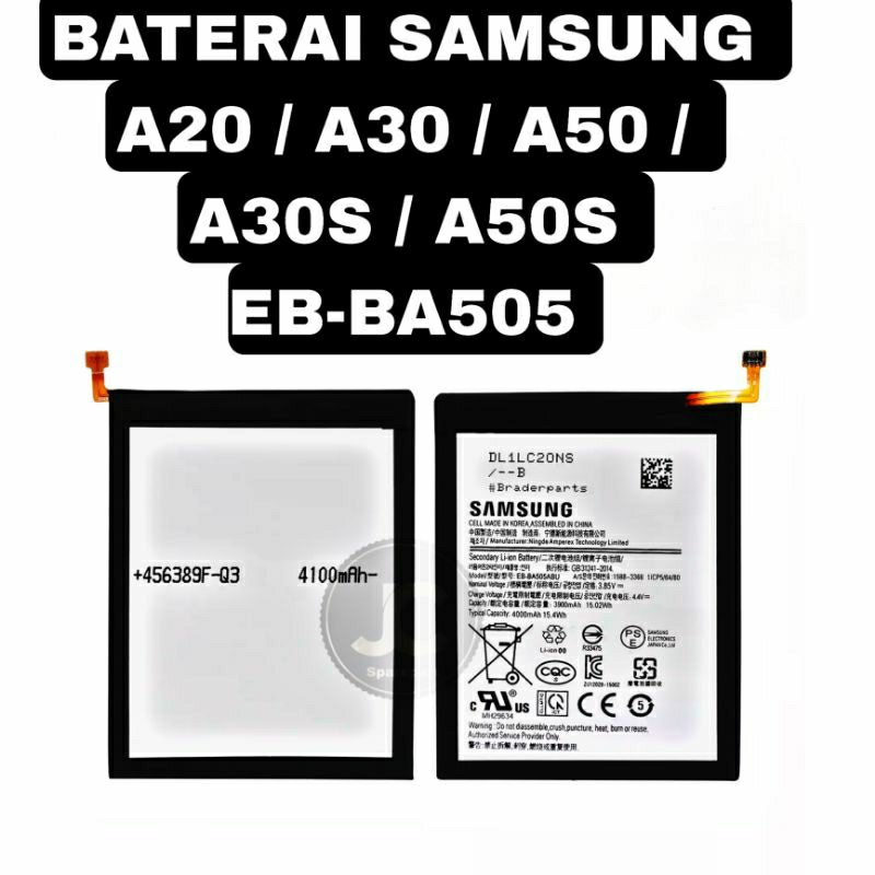 Jual Baterai Samsung Tipe A20 / A30 / A50 / A30S / A50S EB-BA505 | Shopee Indonesia
