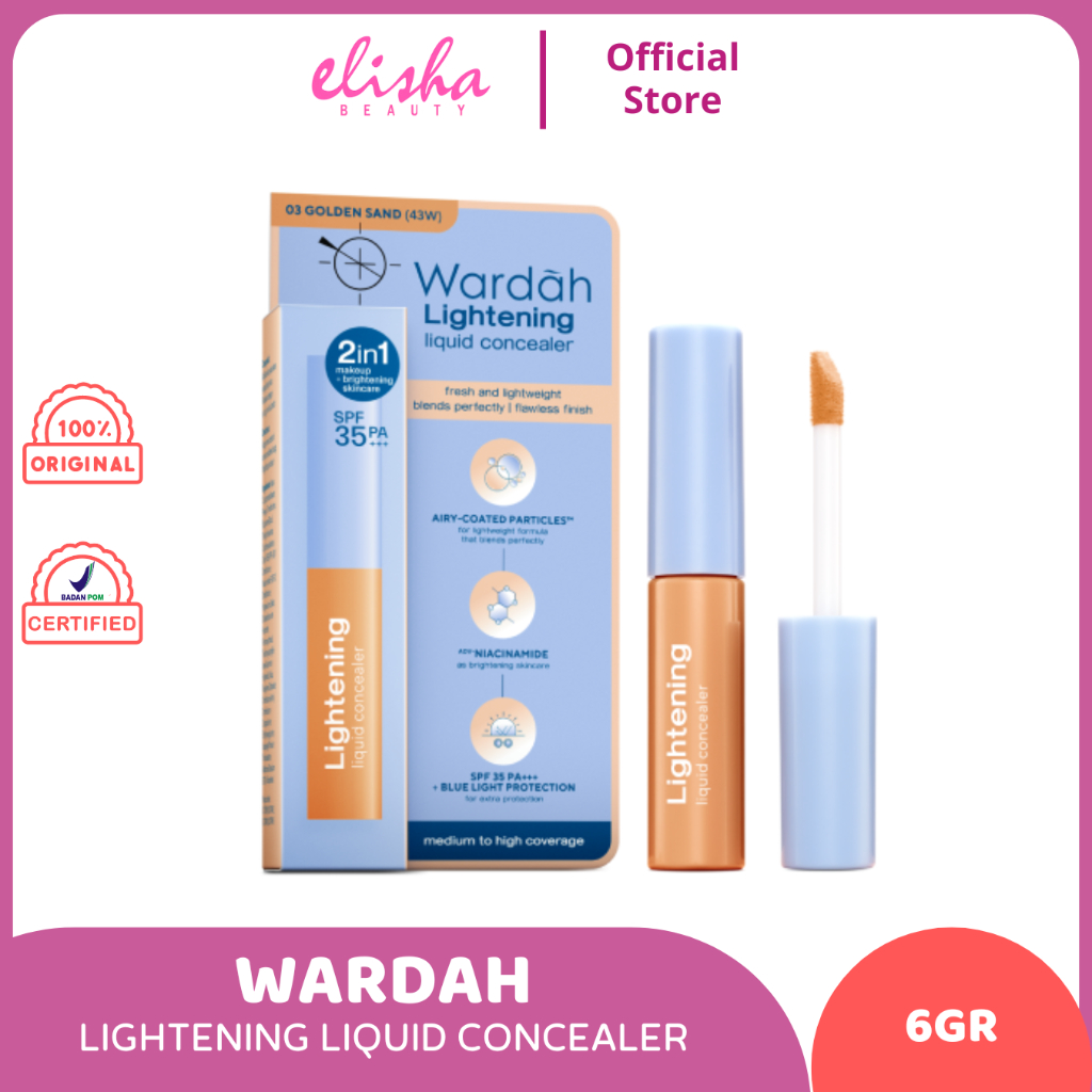 Jual Wardah Lightening Liquid Concealer 6g - Medium to High Coverage | Shopee Indonesia
