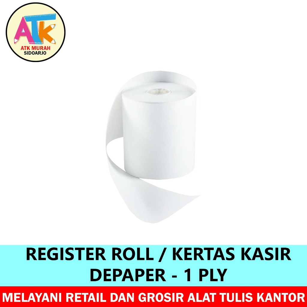 Jual KERTAS KASIR / REGISTER ROLL UKURAN 75 X 60 - DEPAPER | Shopee ...