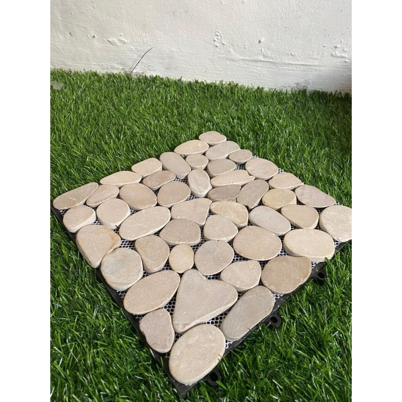 Jual Lantai Decking Tile Batu Mozaik Slice Putih - Batu ubin Mozaik ...