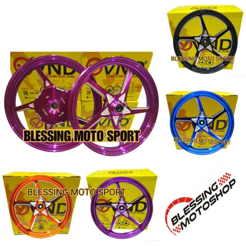 Jual velg vnd ak55 V3 vario125 velg vnd palang 5 vario150 velg VND original F160x14 R185x14 ...