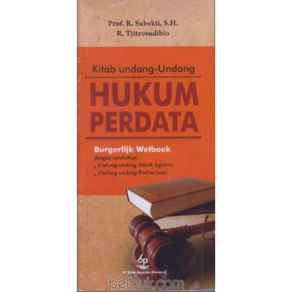 Jual Buku Kitab Undang - Undang HUKUM PERDATA “Prof.R.Subekti” Balai ...