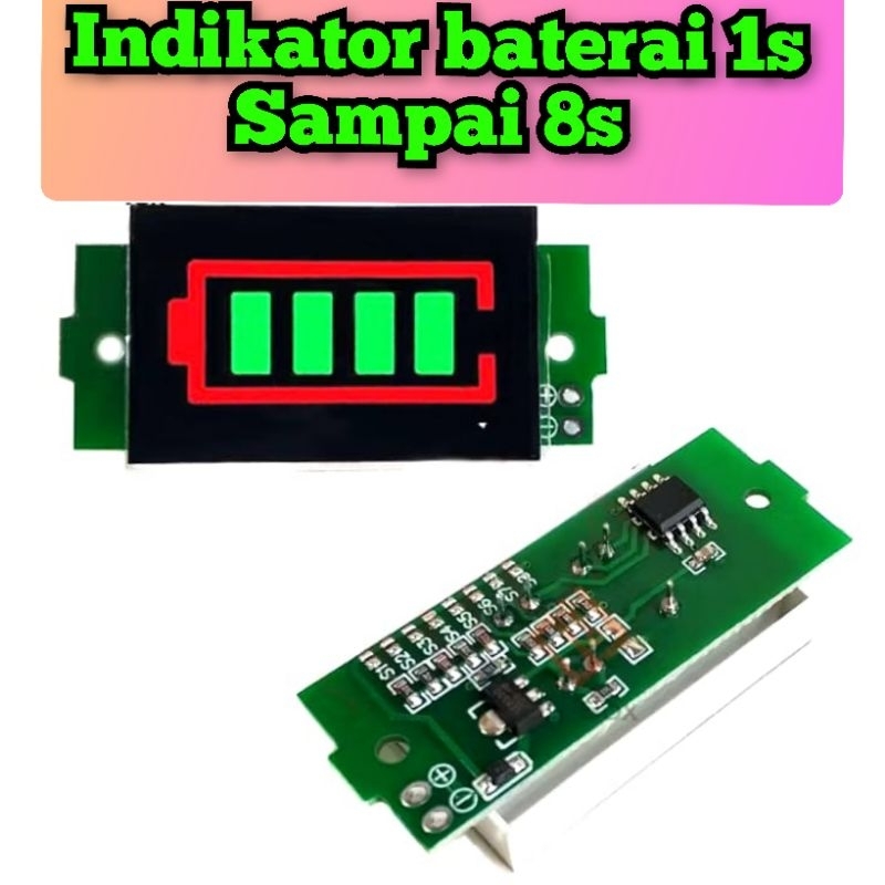 Jual indikator baterai 1s 2s 3s 4s 5s 6s 7s 8s led indikator kapasitas baterai | Shopee Indonesia
