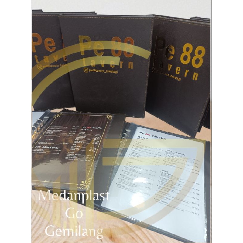 Jual Buku menu restoran custom cafe kulit binder ukuran A4 MOHON BACA ...