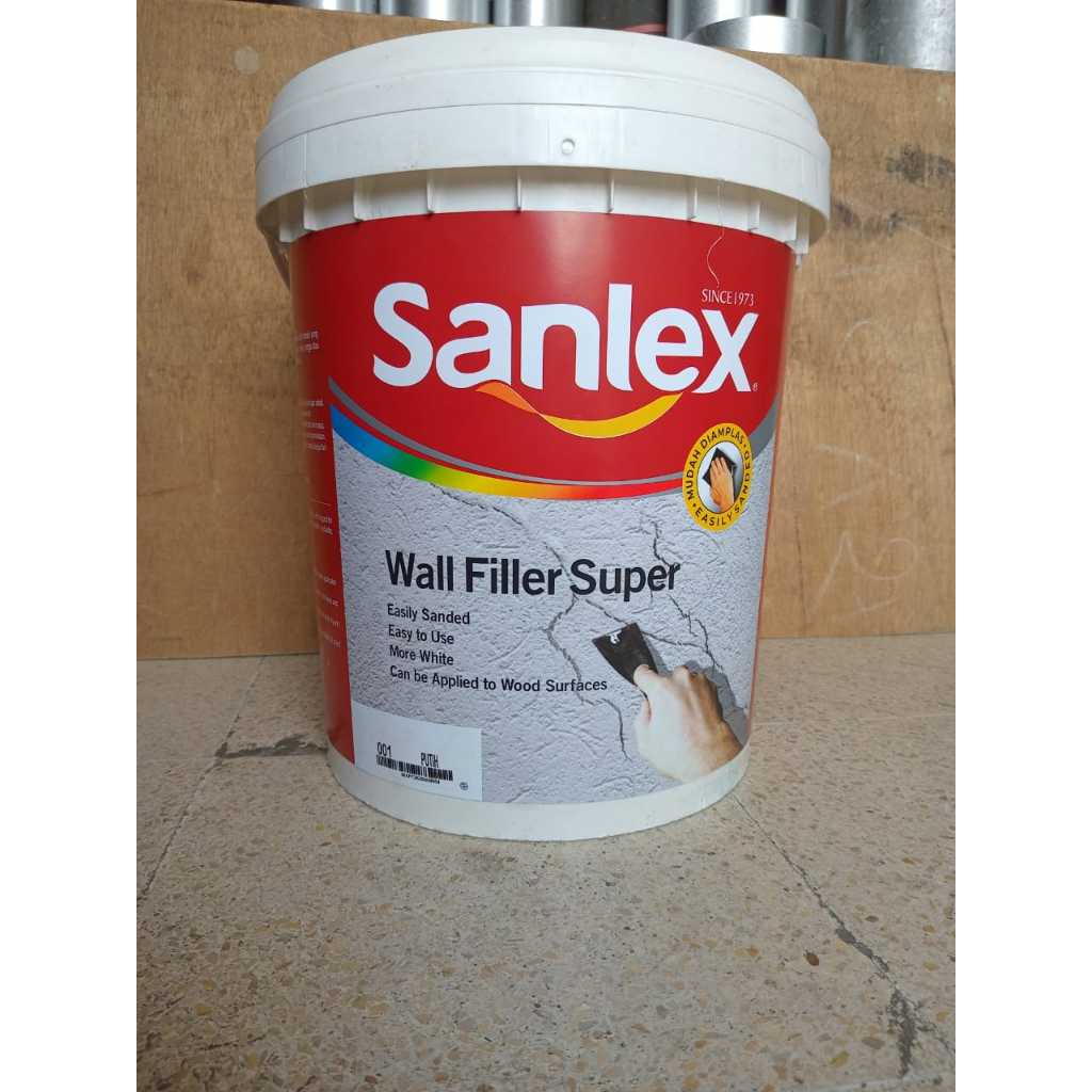Jual Plamir Tembok Sanlex 20kg Dempul Tembok Wall Filler | Shopee Indonesia