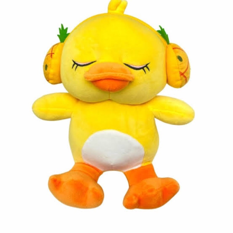 Jual Miniso Duck Headset Pineapple Strawberry / Boneka bebek miniso ...
