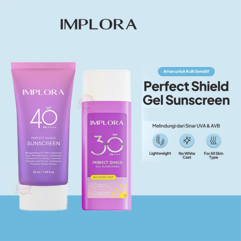 Jual IMPLORA PERFECT SHIELD SUNSCREEN SPF 40 & 30 PA ++++ ORIGINAL BPOM ...