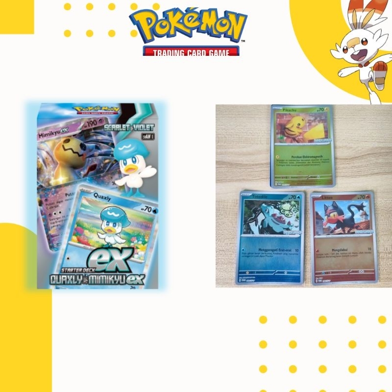Jual Starter Deck Quaxly & Mimikyu Ex + Promo Paradox 3 buah | Shopee ...