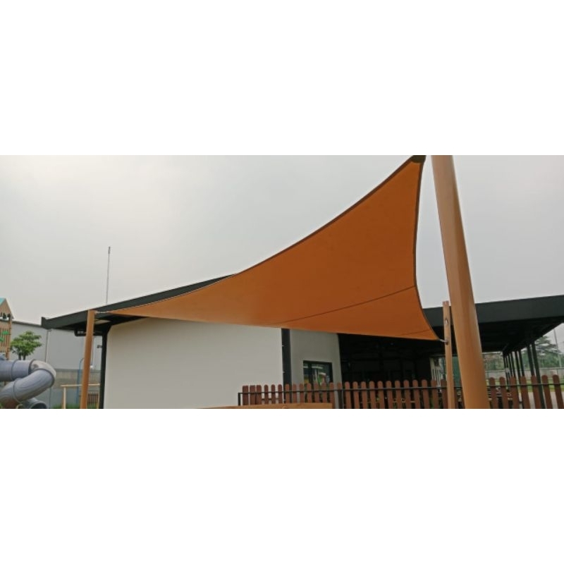 Jual tenda kanopi awning custom harga permeter bentuk segitiga bahan ...