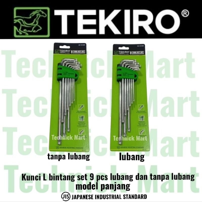 Jual TEKIRO kunci L bintang lubang dan tanpa lubang set 9 pcs ukuran T10 T15 T20 T25 T27 T30 T40 ...