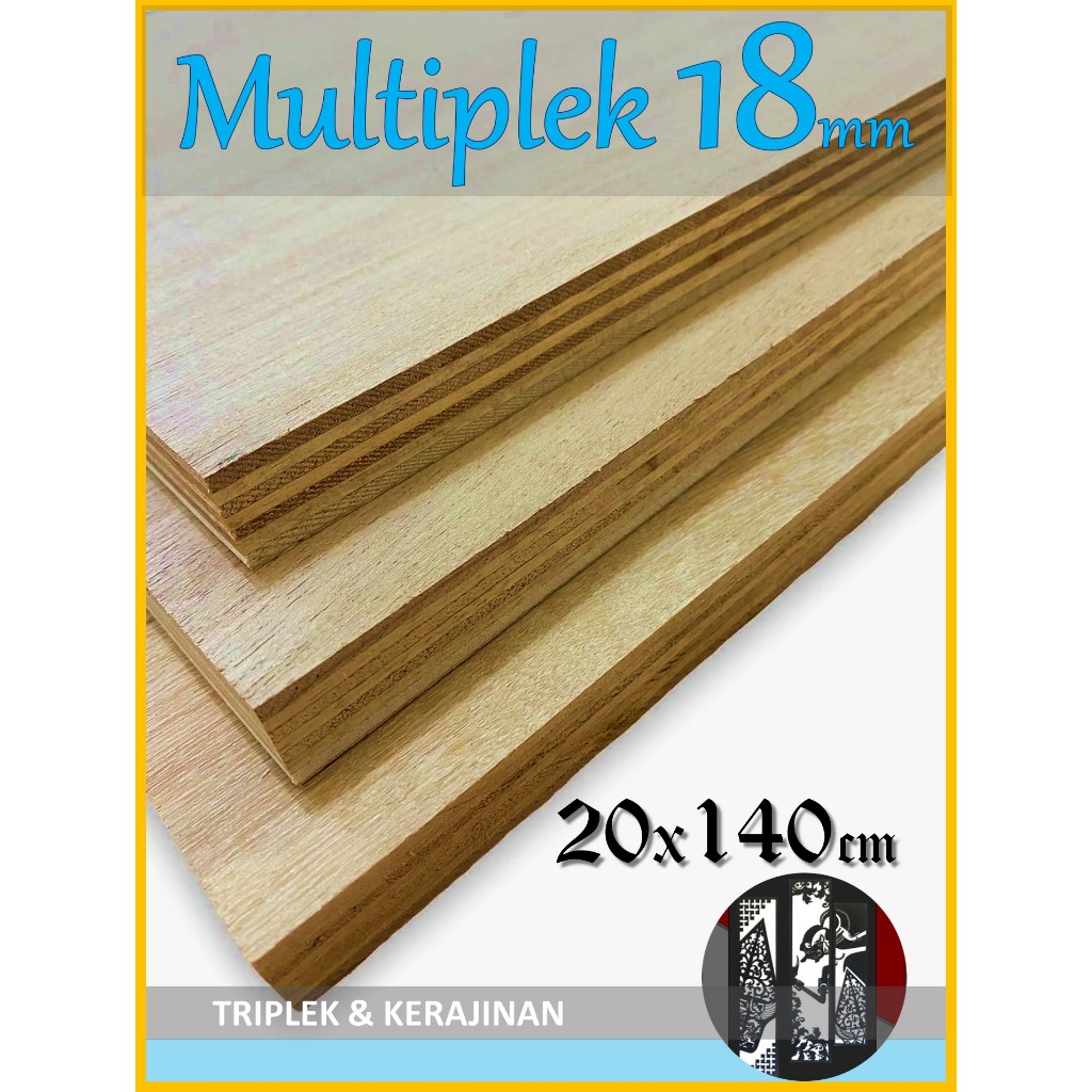 Jual Triplek 18mm 20x140 cm Multiplek MDF Melamin Blokmin Blokboard 18 ...