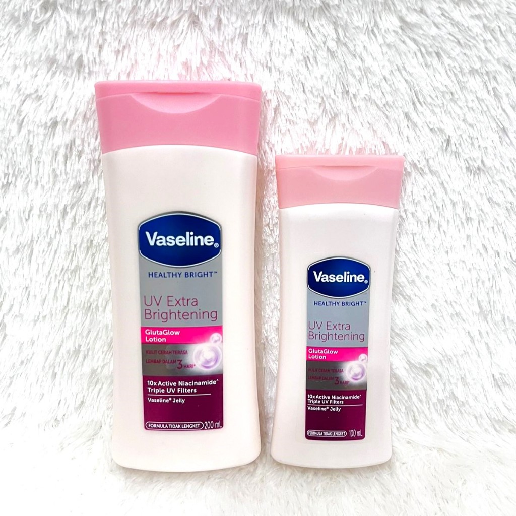 Jual Vaseline Healthy Bright UV Extra Brightening 200ml | 100ml | Shopee Indonesia