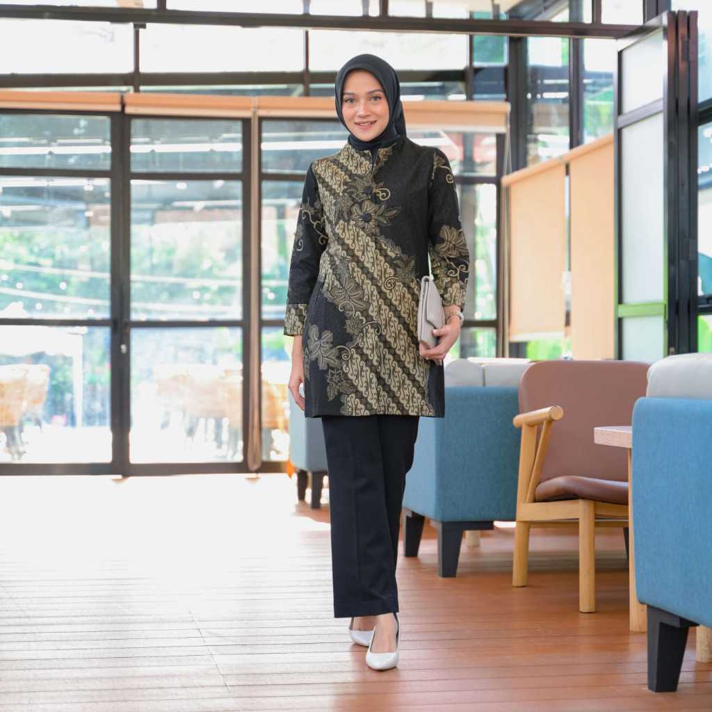 Jual Baju Batik Tunik Bahan Katun Halus Batik Couple Batik Full Lapisan ...