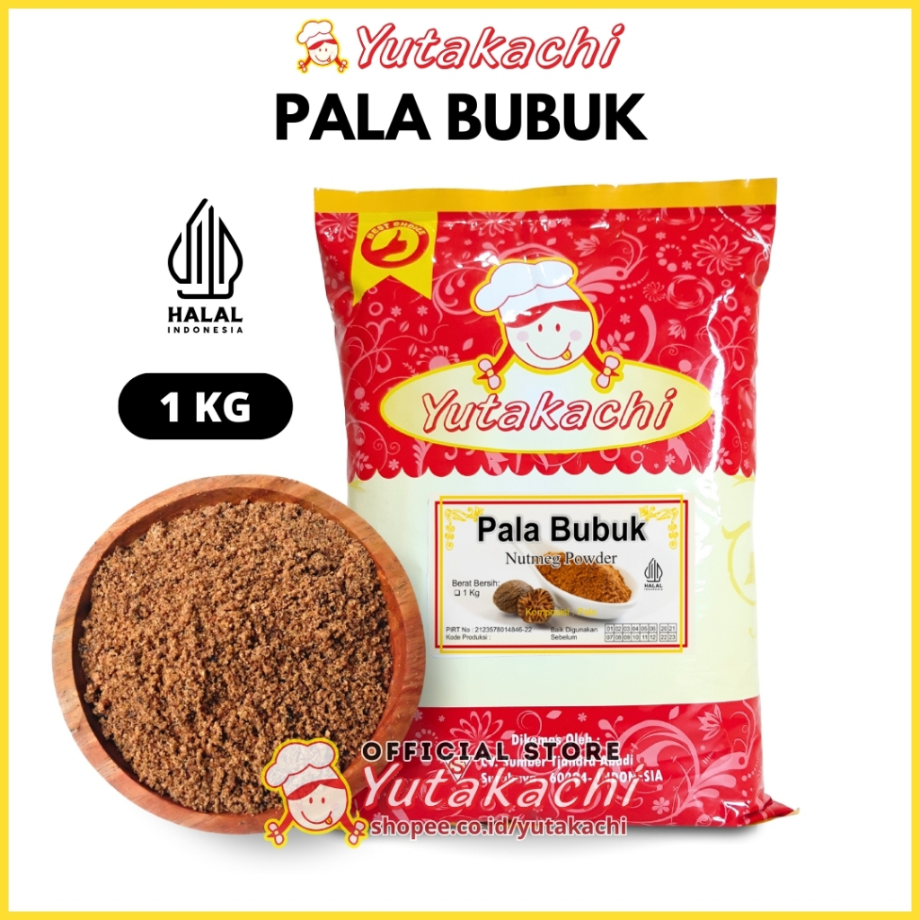 Jual Pala Bubuk 1Kg Yutakachi / Ground Nutmeg Powder / Biji Pala Bubuk ...