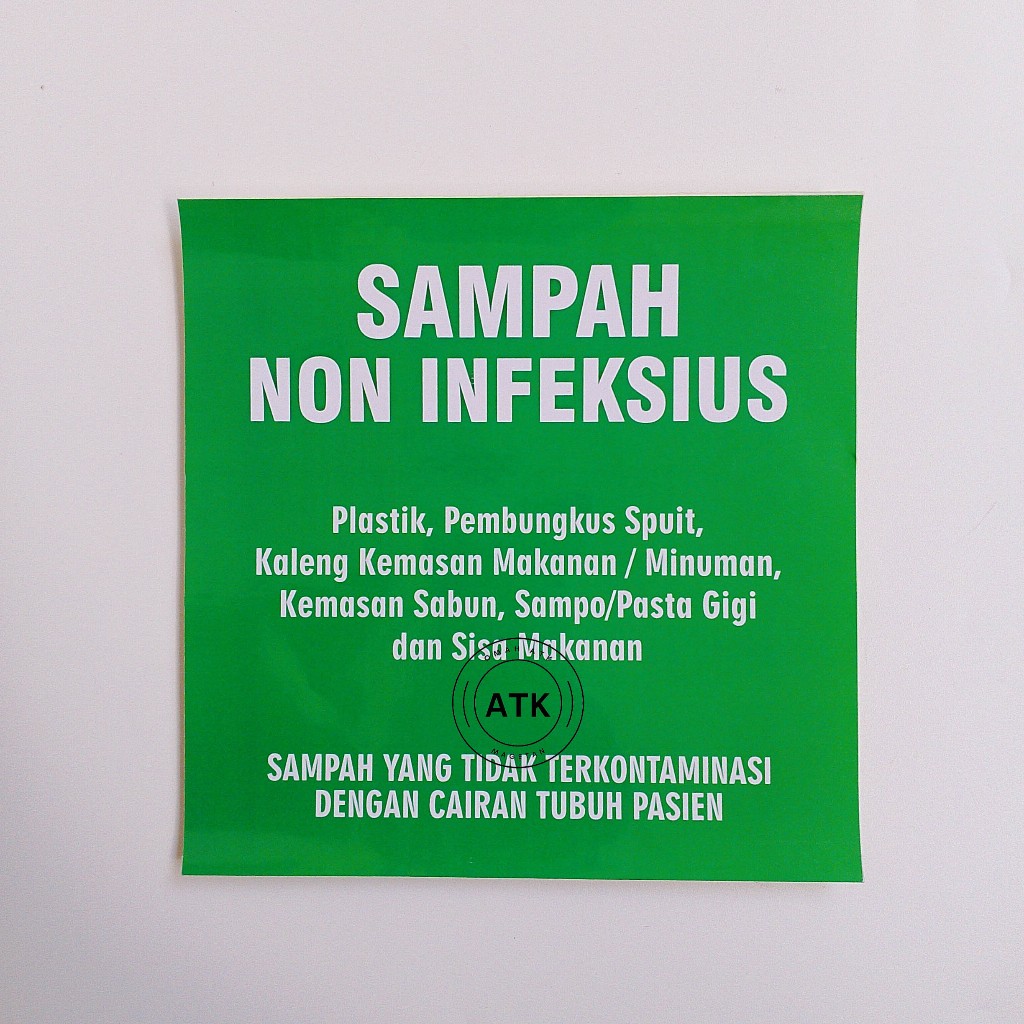 Jual Stiker Sampah Non Infeksius - Stiker Sampah - Logo Tempat Sampah ...