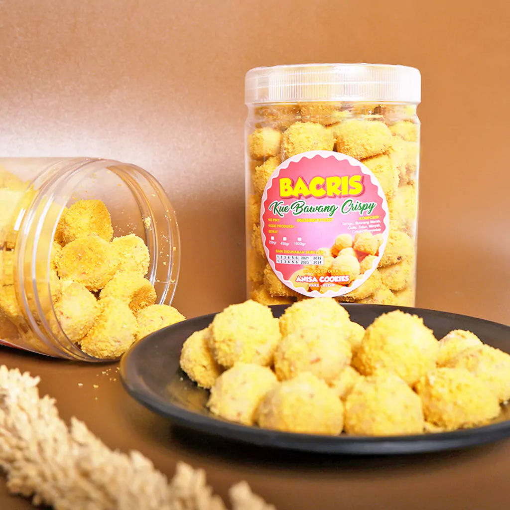 Jual Cookies Kue Kering Bawang Crispy 250 Gram Gr Cemilan Camilan Murah ...