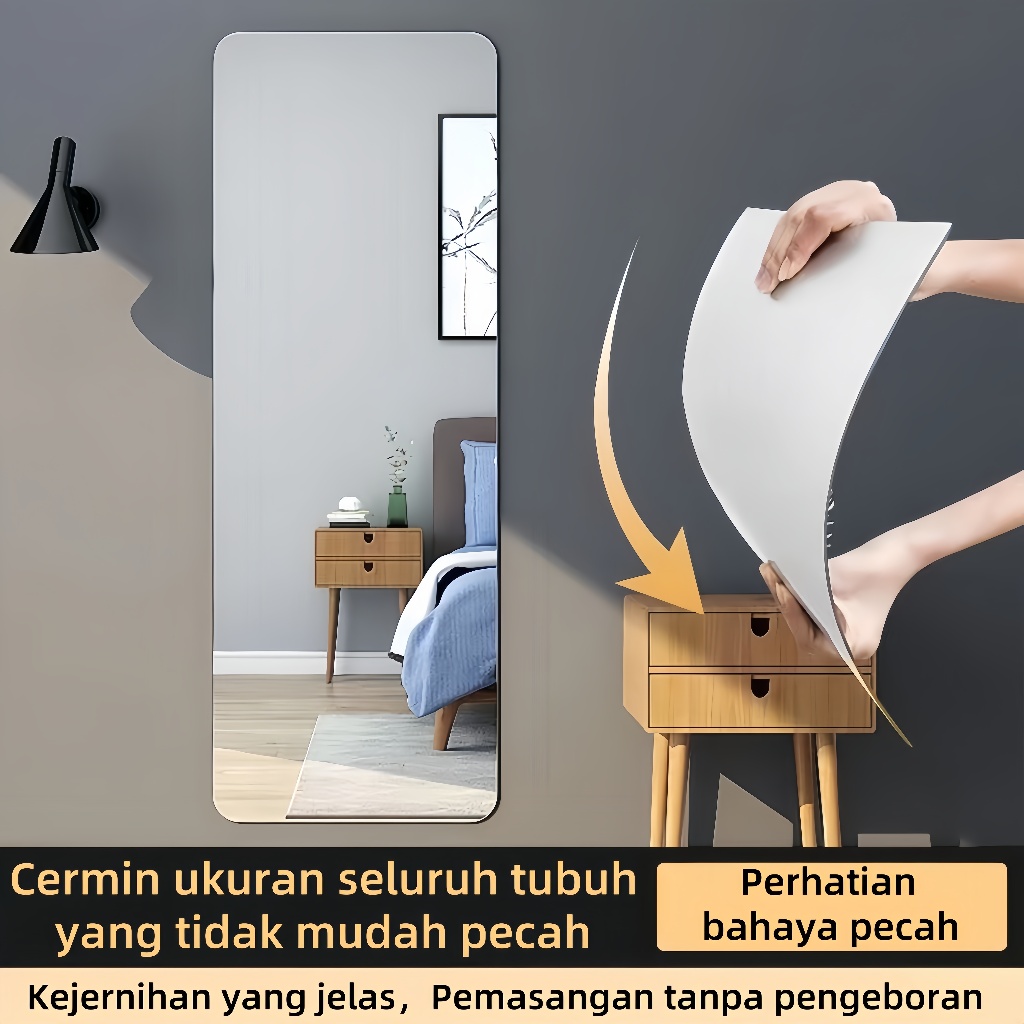 Jual cermin anti pecah cermindekorasi Cermin DROMMARE Akrilik Plastic ...