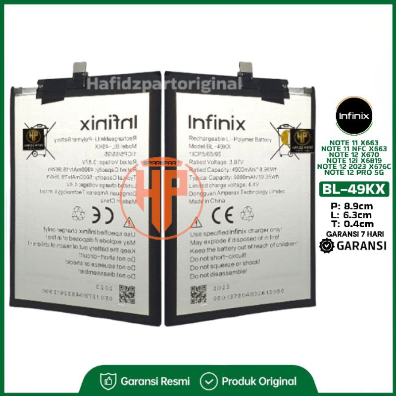 Jual Baterai Batre Battery BL-49KX Infinix Note 11 / 11 NFC / 12 / 12i ...