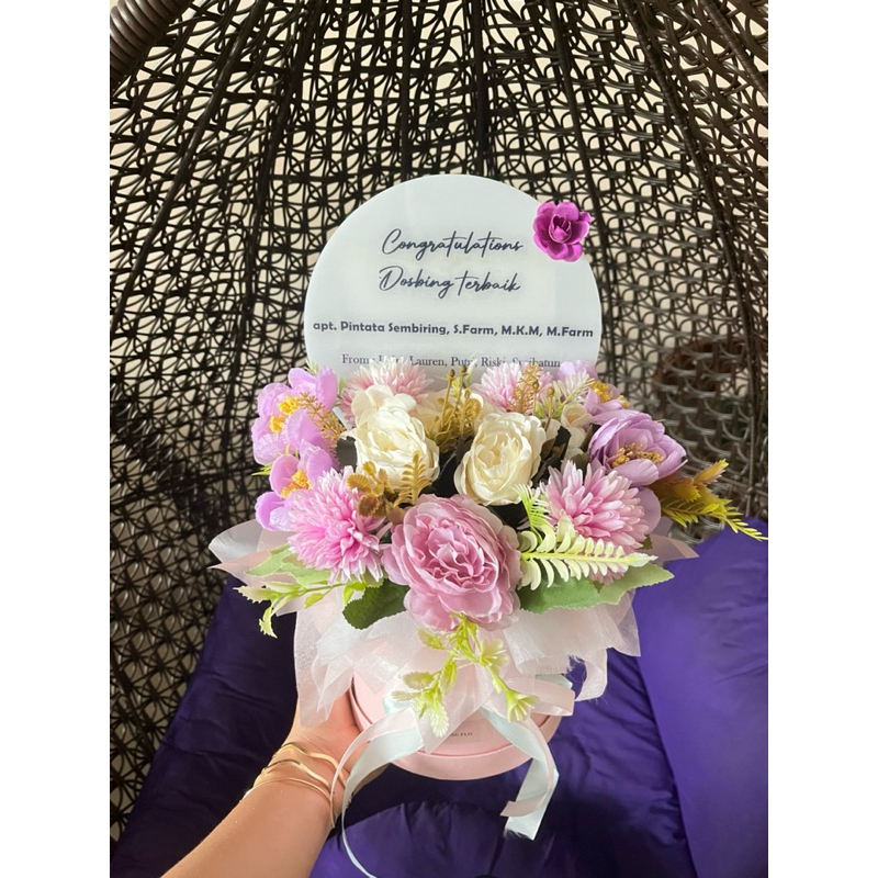 Jual Bloom Box Akrilik M| Bunga Meja Akrilik|Grand opening|wisuda ...