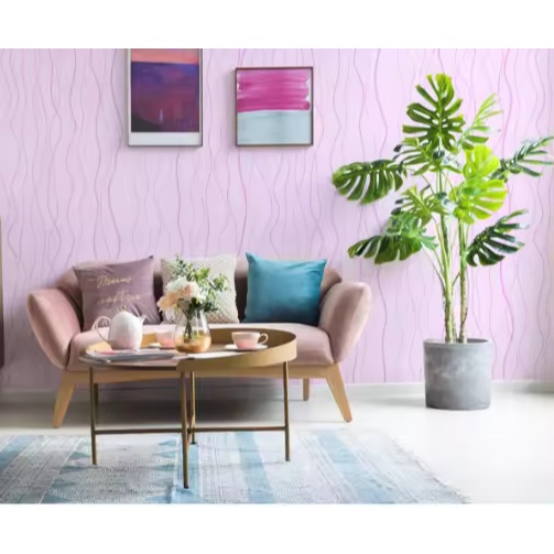 Jual Wallpaper Stiker Dinding Motif Garis Pink 165 Walpaper dinding ...