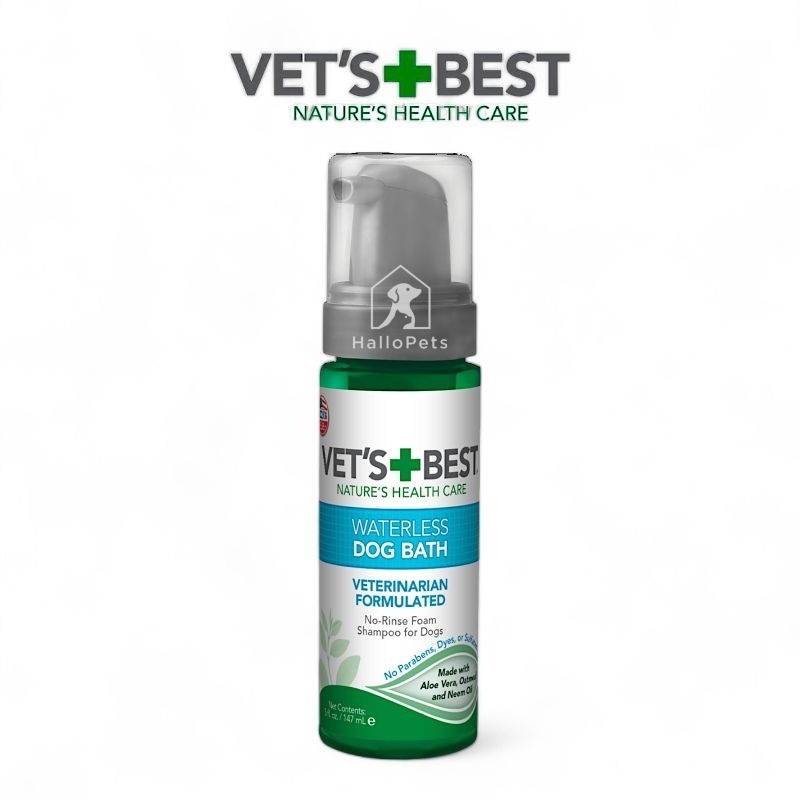 Jual Vets Best Waterless Dog Bath Shampoo 147ml Shampoo Kering Untuk ...