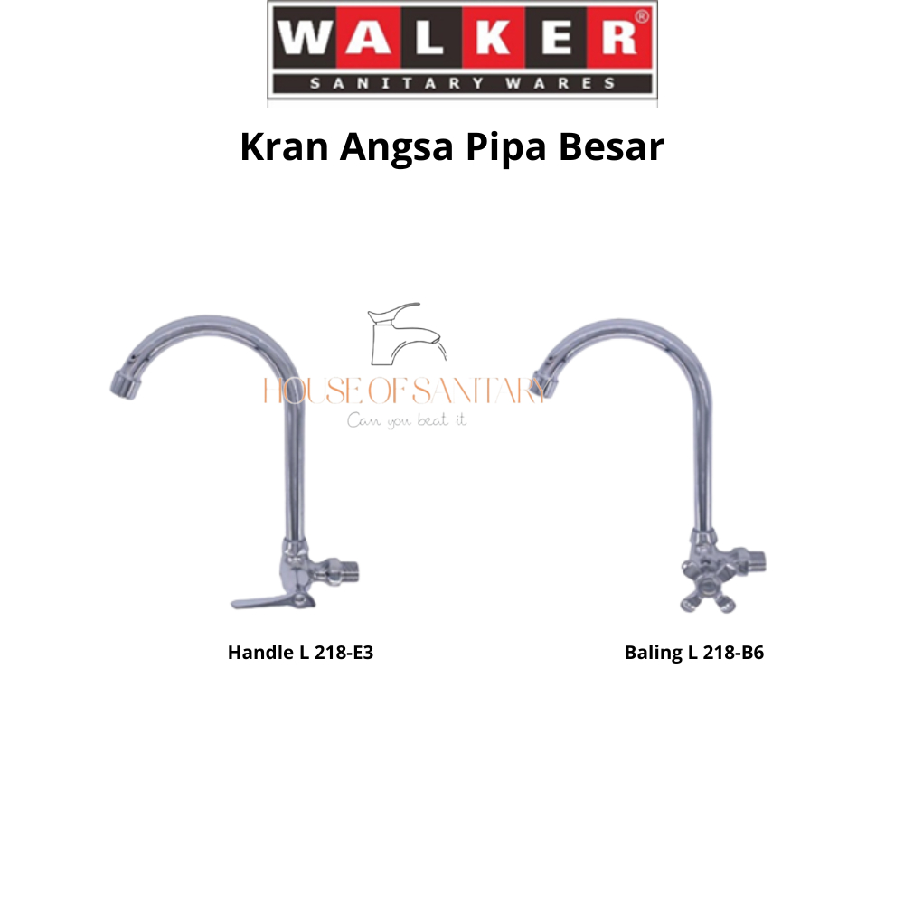 Jual WALKER Kran Angsa Pipa / Kran Sink / Kran Dapur / Keran Air Bak ...