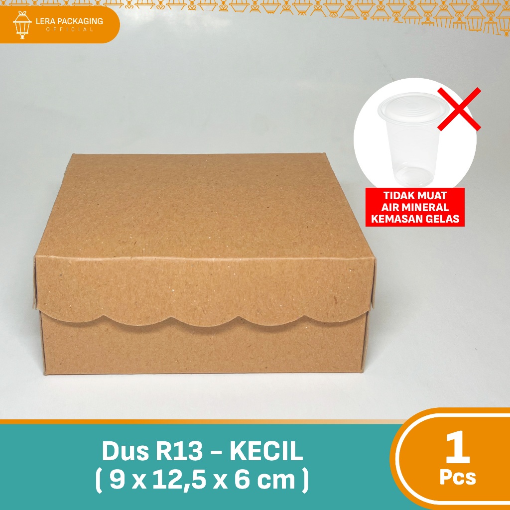 Jual R13 - Kotak Dus Kraft Coklat/Kotak Dus Kue/Kotak Dus Snack/ Kotak ...