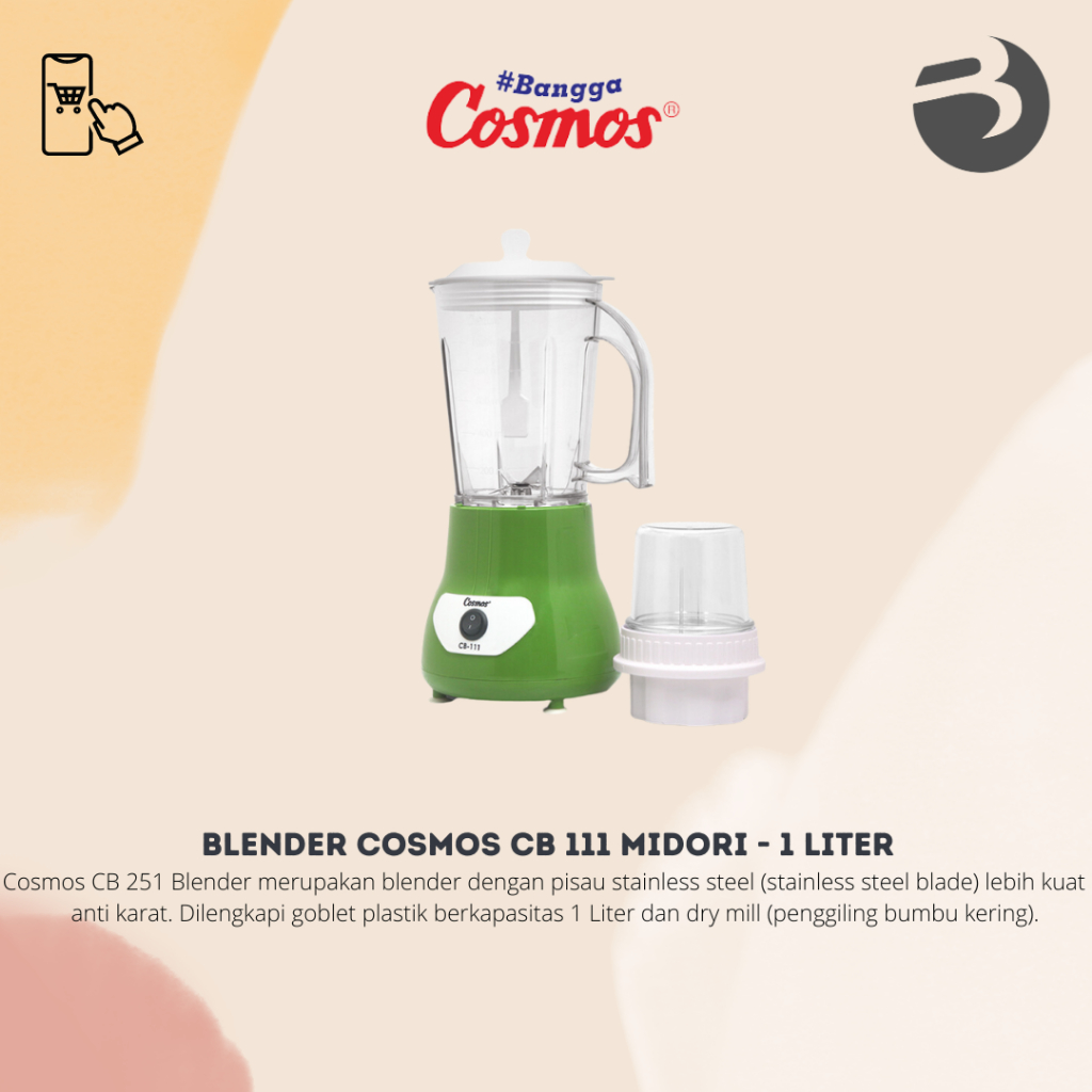 Jual BLENDER COSMOS MIDORI CB-111 - 1LITER | Shopee Indonesia