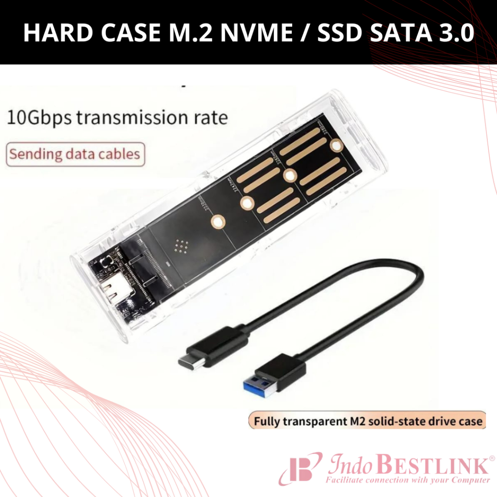 Jual SSD Casing Enclosure M.2 NVMe SATA To USB 3.1 / USB C 10Gbps/ SSD ...