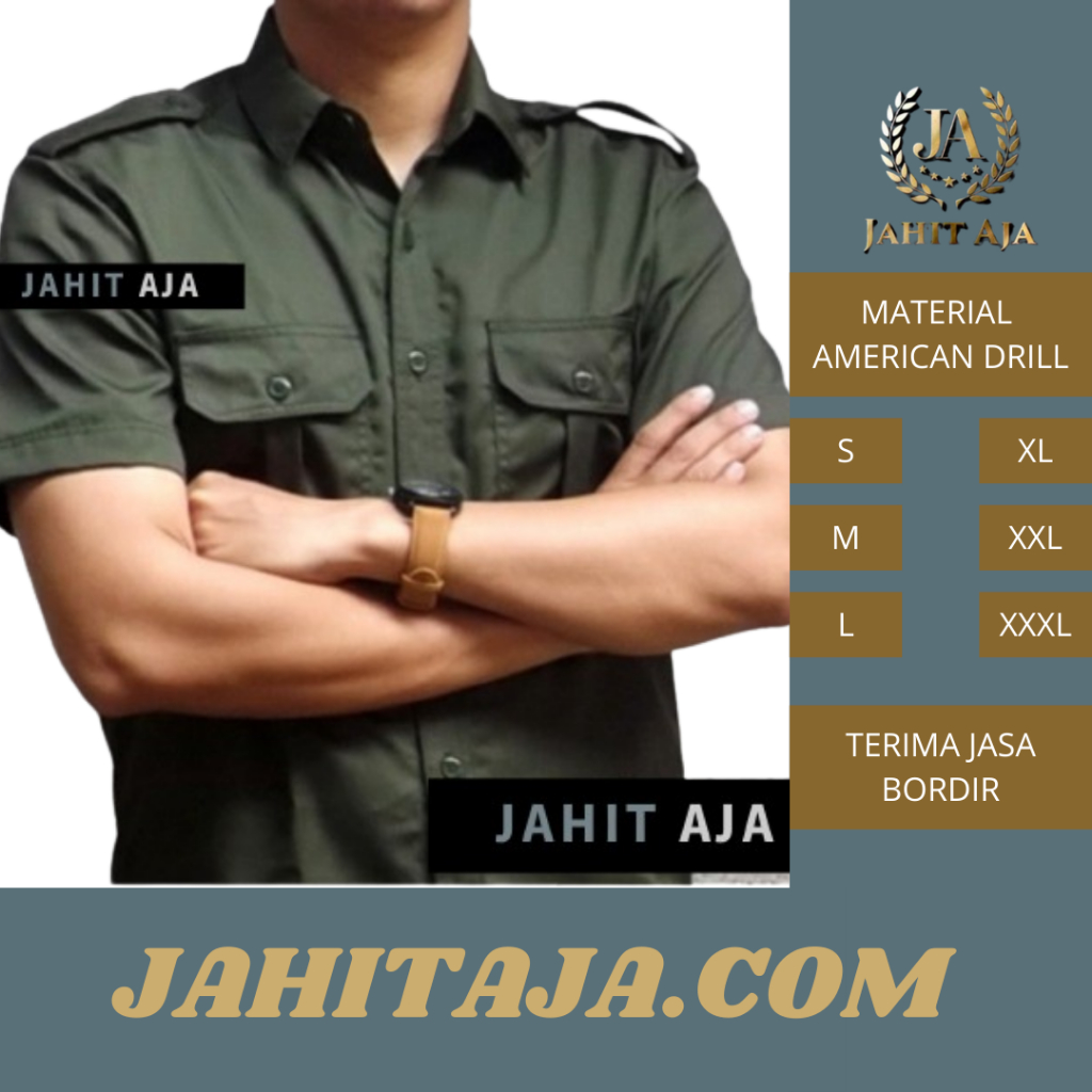 Jual Baju Kemeja PDL Lengan Pendek Army Seragam Kerja PDH Atasan Formal ...