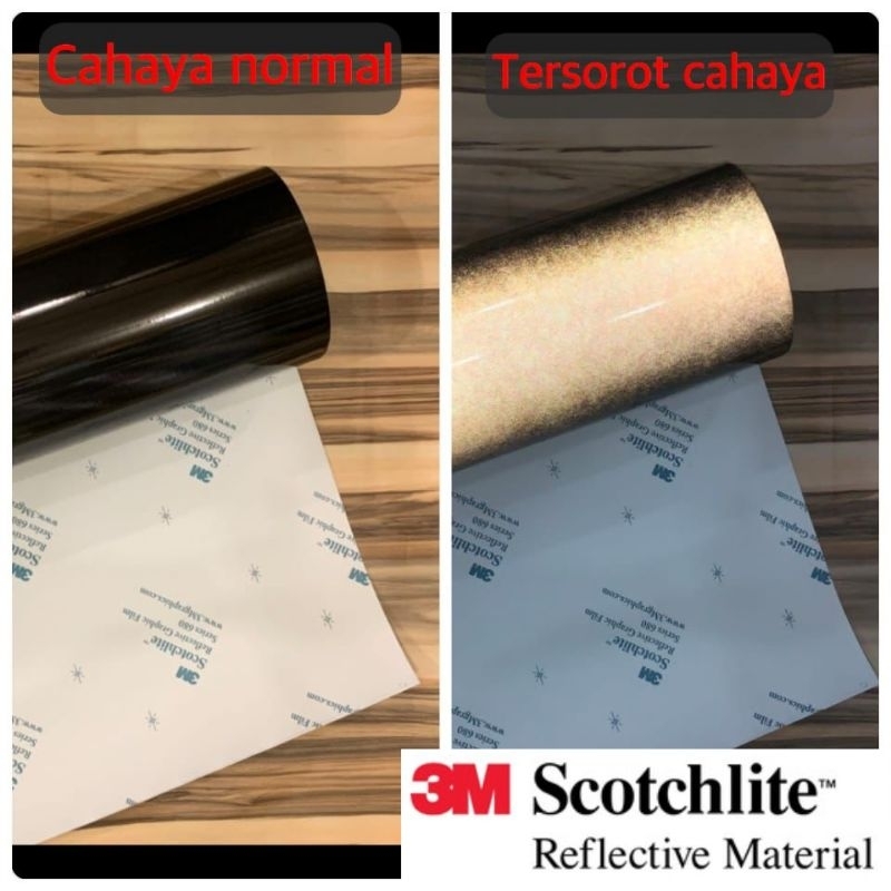 Jual Stiker Sticker 3M 680 85 Black Hitam Reflective Reflektif Nyala ...