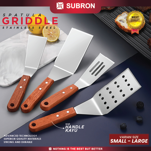 Jual SUBRON Spatula Griddle Sutil Scraper Teppanyaki Penggorengan Pizza ...