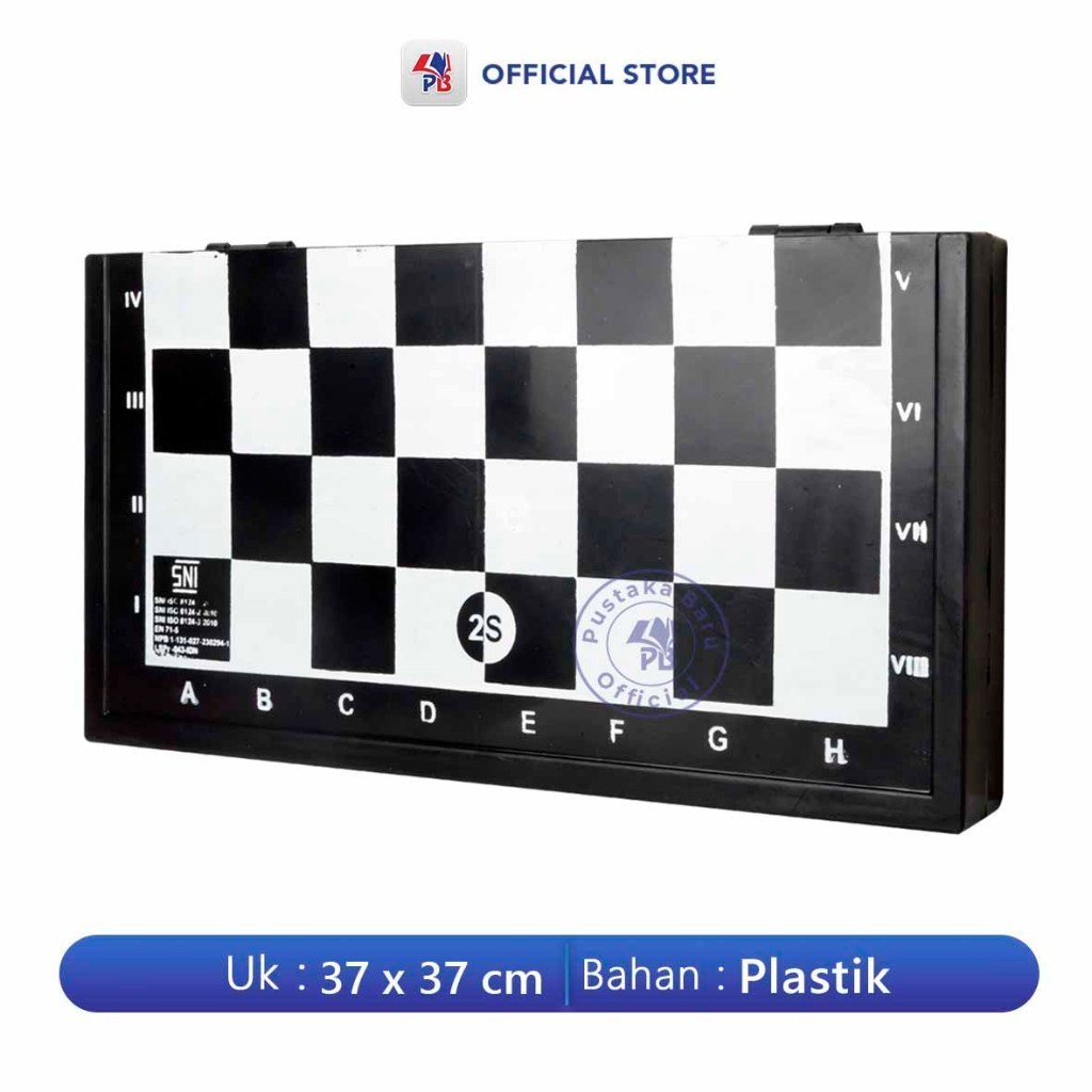 Jual Papan Catur Lipat Besar Plastik / Folding Chess Board Ukuran 37 cm ...