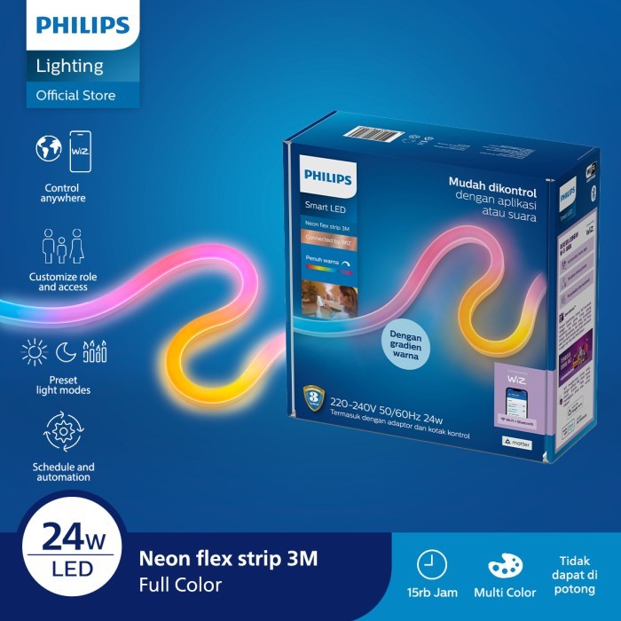 Jual Philips Lampu Wifi Neon Flex LED Strip 3M Tunable color | Shopee ...