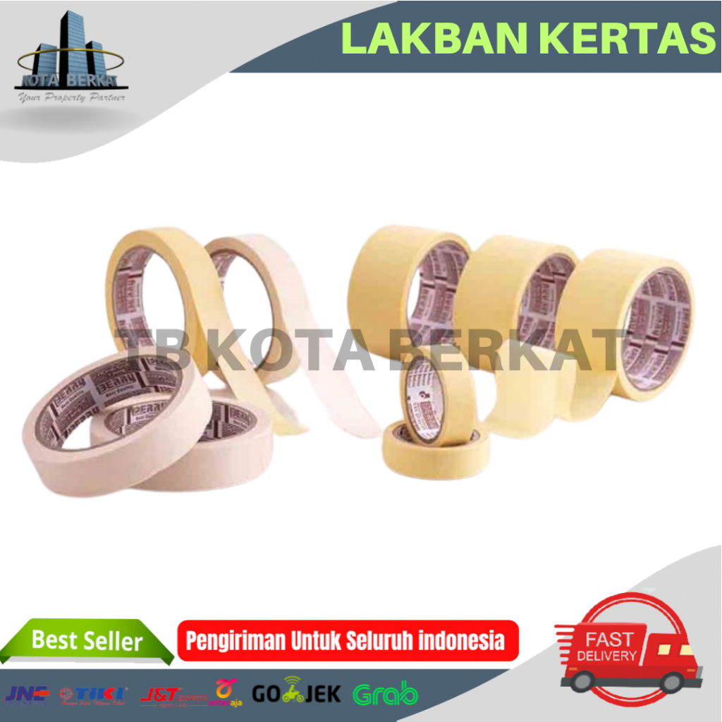 Jual LAKBAN KERTAS / ISOLASI KERTAS / MASKING TAPE | Shopee Indonesia