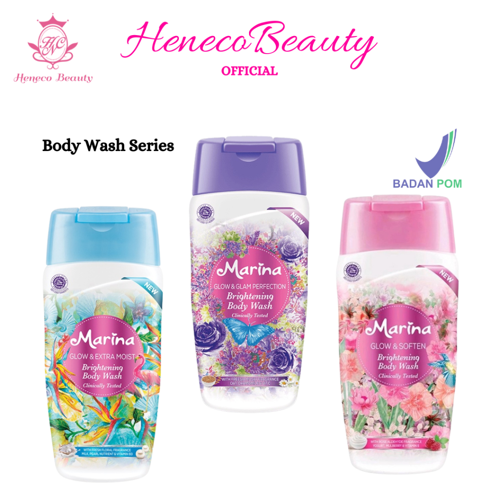 Jual MARINA Brightening Body Wash Botol ~ Sabun Cair 95ml | Shopee Indonesia