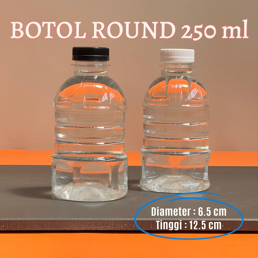 Jual BOTOL ROUND 250 ML SHORT NECK - BOTOL PLASTIK 250 ML | Shopee ...