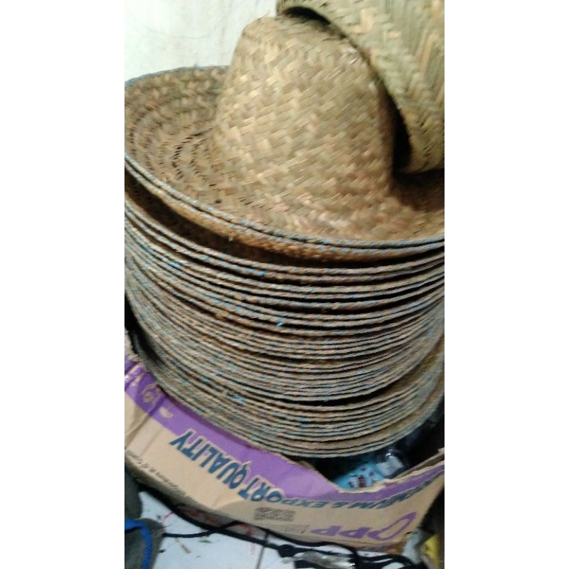 Jual TOPI PANDAN JERAMI ANAK ANYAMAN ASLI HANDMADE TANPA PEWARNA ...