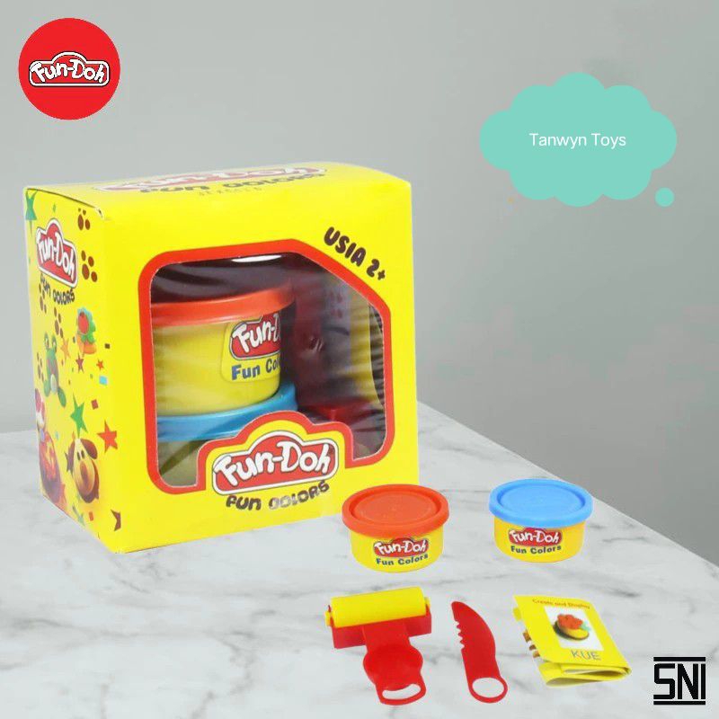 Jual Mainan Anak Fun Doh 2 Warna Set Gilingan dan Pisau / FunDoh 2 ...